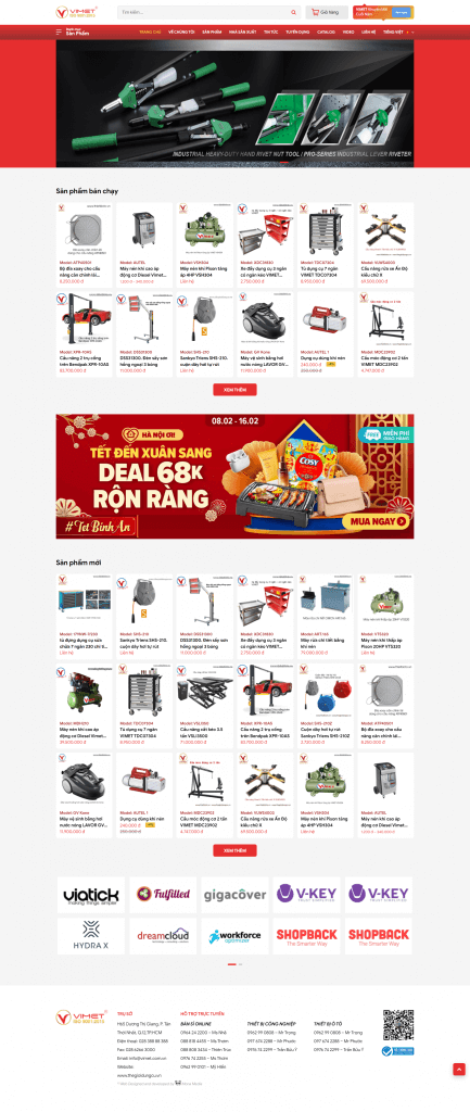 Dự Án Website Công ty CP Kỹ thuật Thiết bị Việt Mỹ - Vimet Corp
