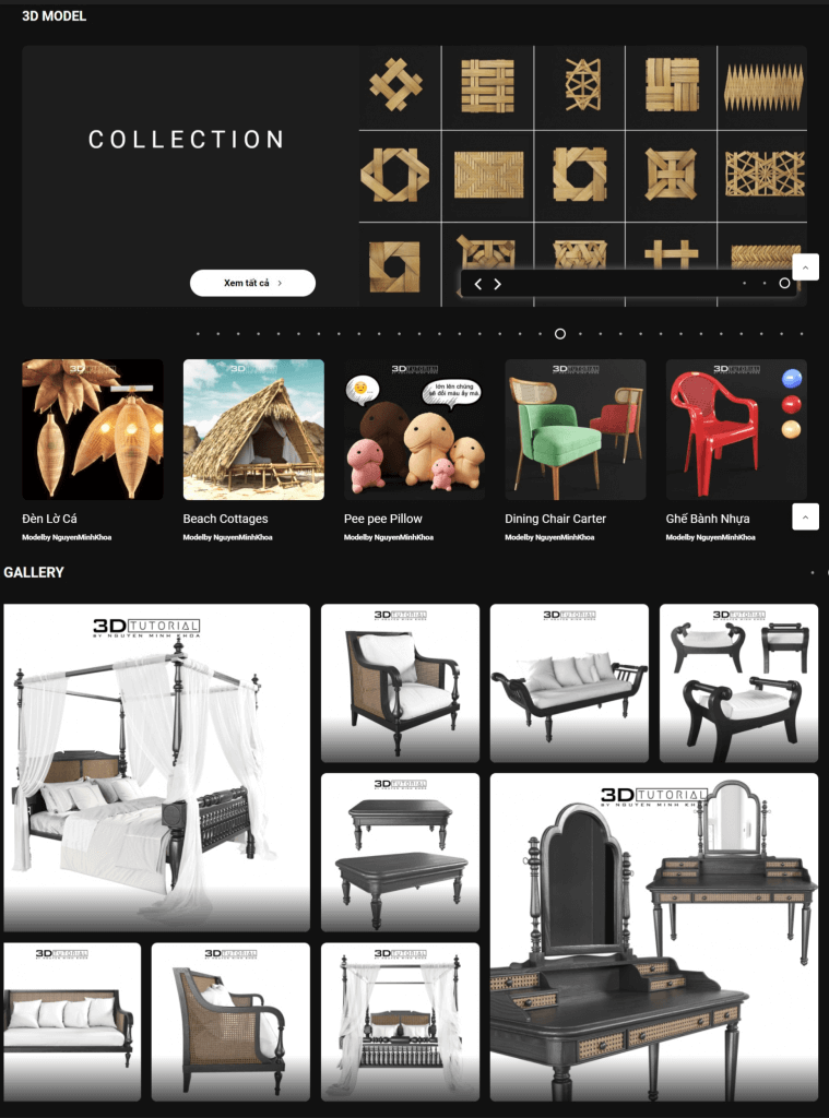 Dự Án Website E-learning 3DCAD - 3D TUTORIAL