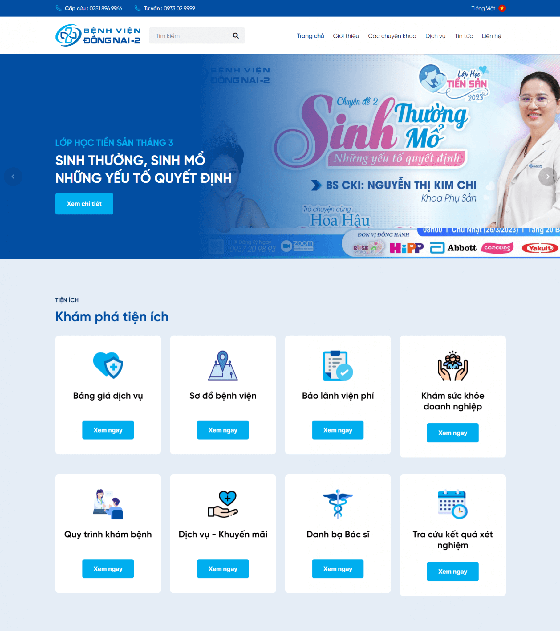 Dự án Thiết kế Website Bệnh viện Đồng Nai -2