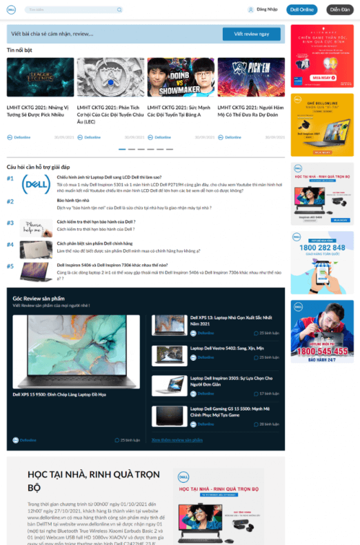 Dự Án Thiết Kế Website Dell Online - Sàn Thương Mại Điện Tử