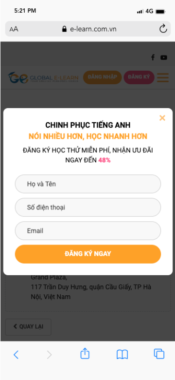 Global E-Learn - Trung tâm dạy tiếng Anh trực tuyến 1 thầy 1 trò