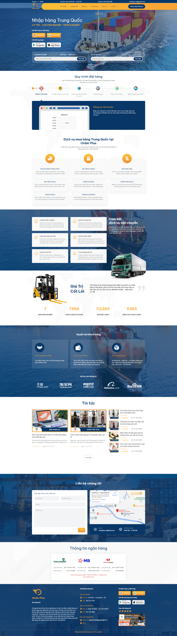 Dự án Thiết kế Website Nhập hàng Trung Quốc Order Plus