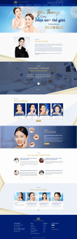 Dự án Thiết kế Website Thẩm Mỹ Viện SHE CENTER