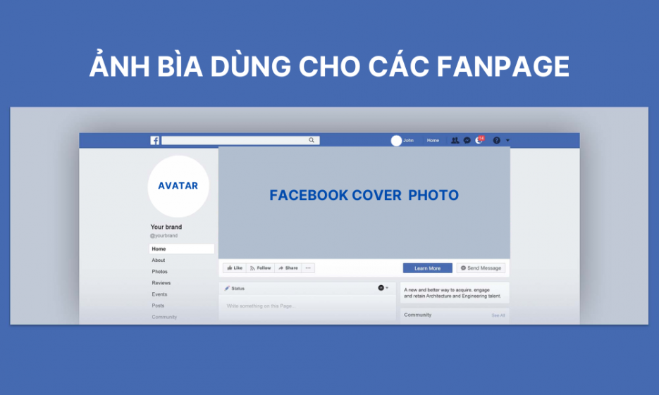 Kích thước ảnh bìa Fanpage Facebook Update mới nhất 2025