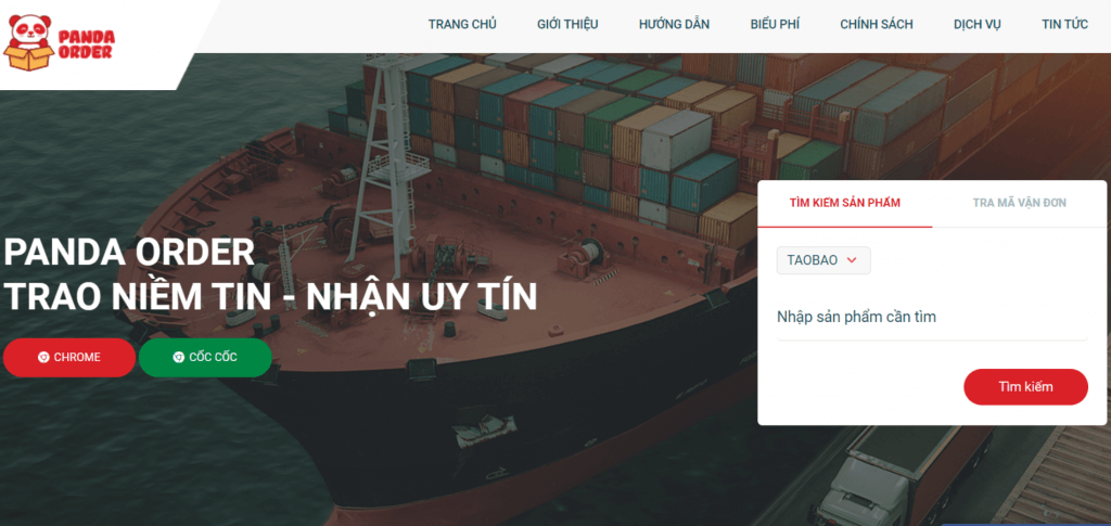 Dự Án Website Nhập Hàng Trung Quốc - Panda Order