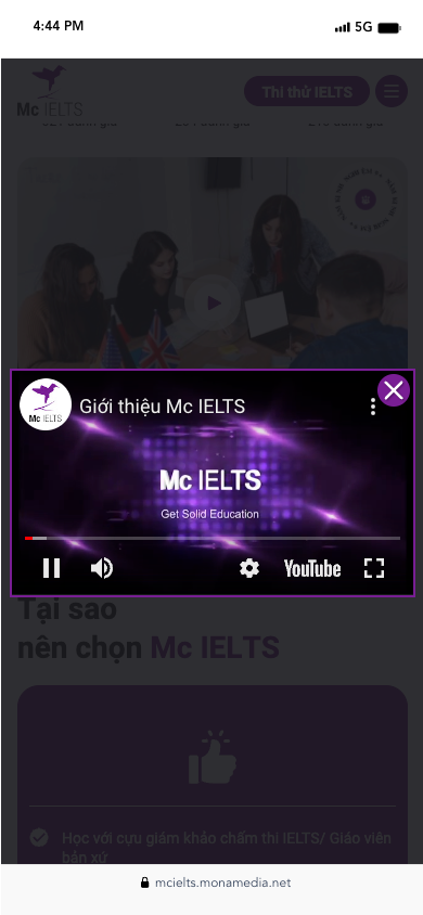 Mc IELTS - Trung tâm luyện thi IELTS với hơn 9 năm kinh nghiệm
