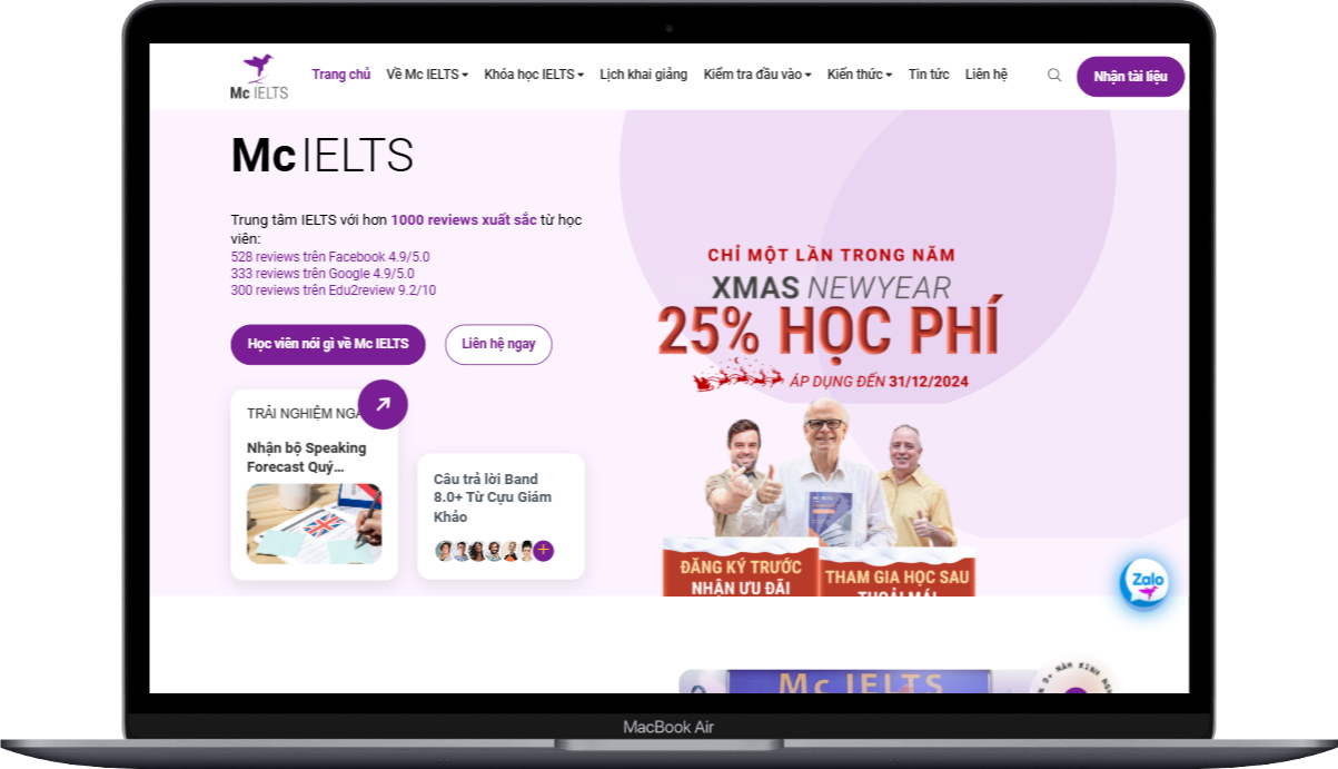 Mc IELTS - Chinh phục IELTS cùng đội ngũ chuyên gia